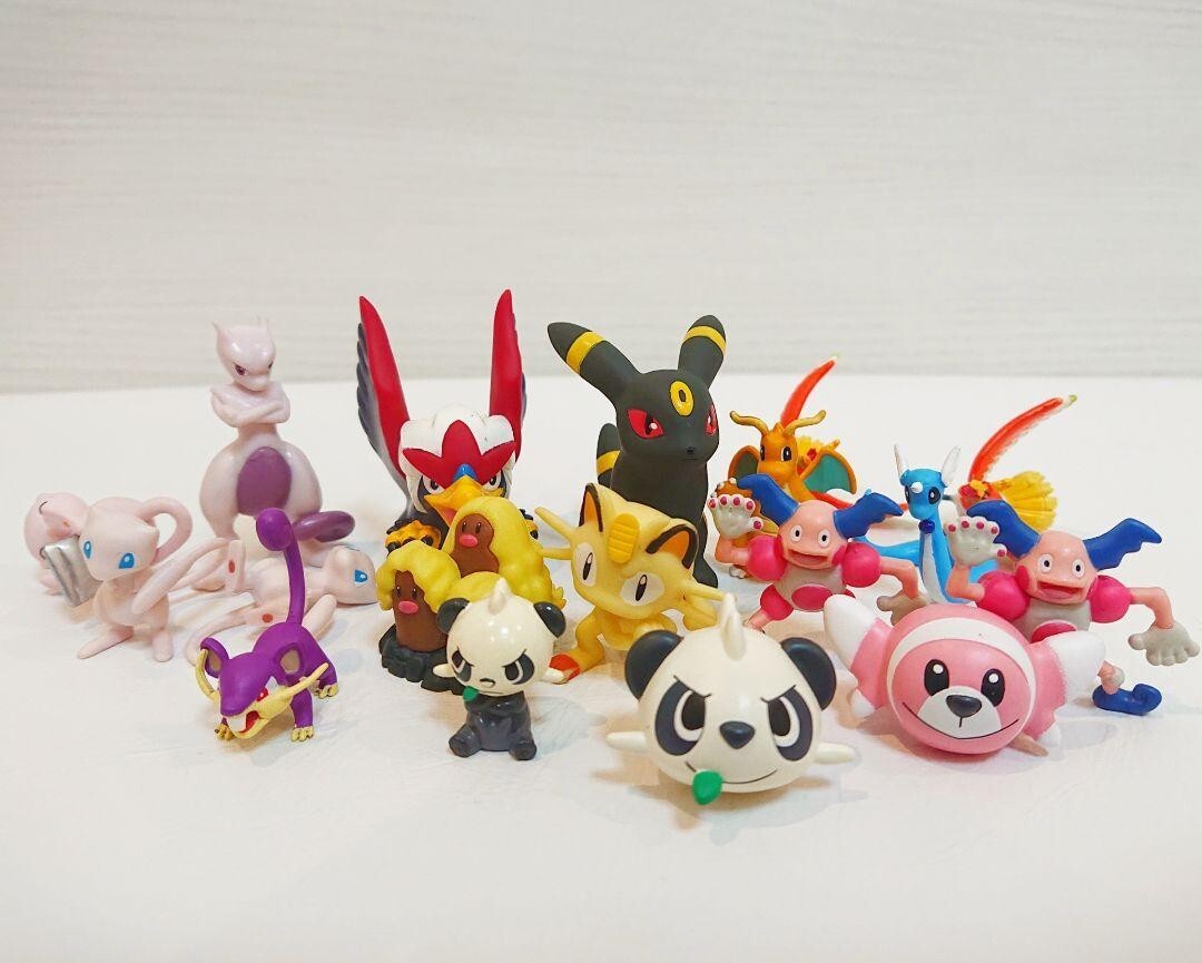 Pokémon Mini Figure & Finger puppet lot of 18 Set Umbreon Mew Mewtwo ...