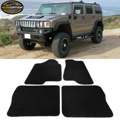 Fits 03-09 Hummer H2 4Dr Floor Mats Carpet Front & Rear Nylon Black 4PC ...