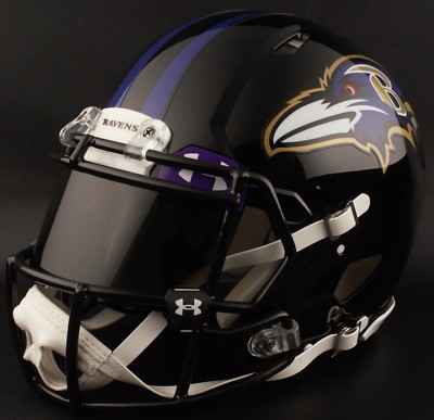 ***CUSTOM*** BALTIMORE RAVENS Full Size NFL Riddell SPEED Football ...
