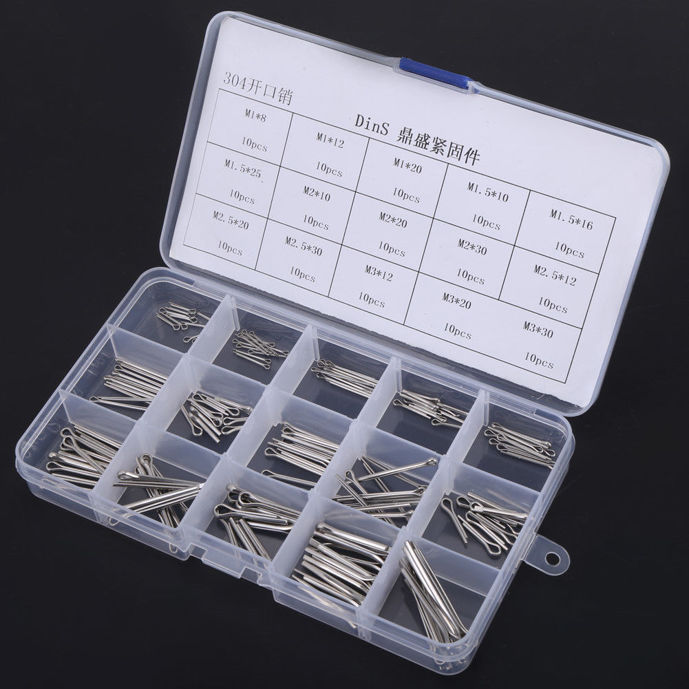Assorted Metric A2 Stainles Steel Split Pins Split Cotter Pins Kit of ...