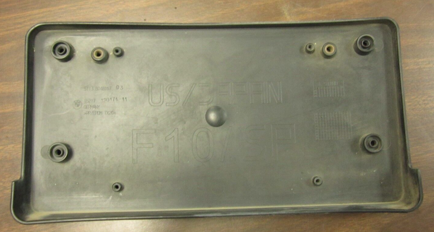 2010-16 BMW F10 528I 535I 550I Front License Plate Holder BLACK 8048167 ...