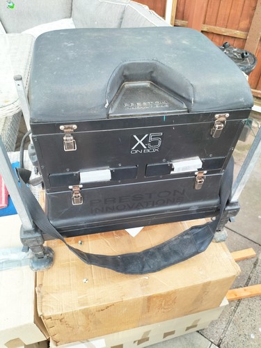 Preston innovation X5 fishing seat box used | eBay UK