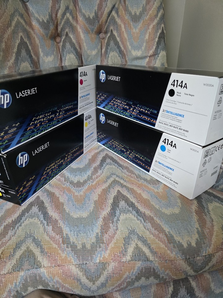 Genuine HP 414A Laserjet Full CMYK Toner Set W2020A W2021A W2022A ...