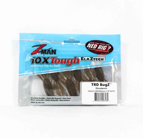 Zman Soft Lure TRD Bugz 2.75 Inch 6/Pack Bloodworm (3182) 879044003182| eBay