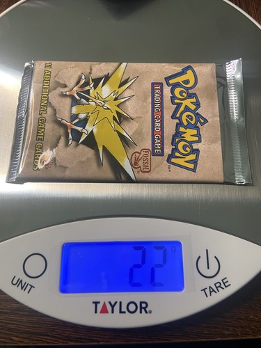 1st Edition Fossil Booster Pack WOTC Zapdos Pokemon TCG Sealed- Heavy ...