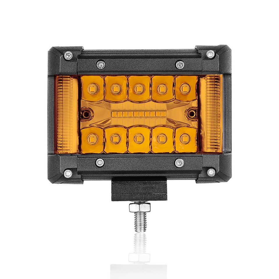 2x 4" 300W LED Cube Work Light Bar 3-Row Spot Pods Off Road Driving Fog ...