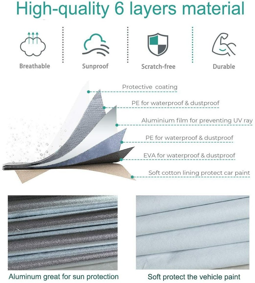 Car SUV Cover Outdoor Waterproof Protect Aluminium 6Layer For ...
