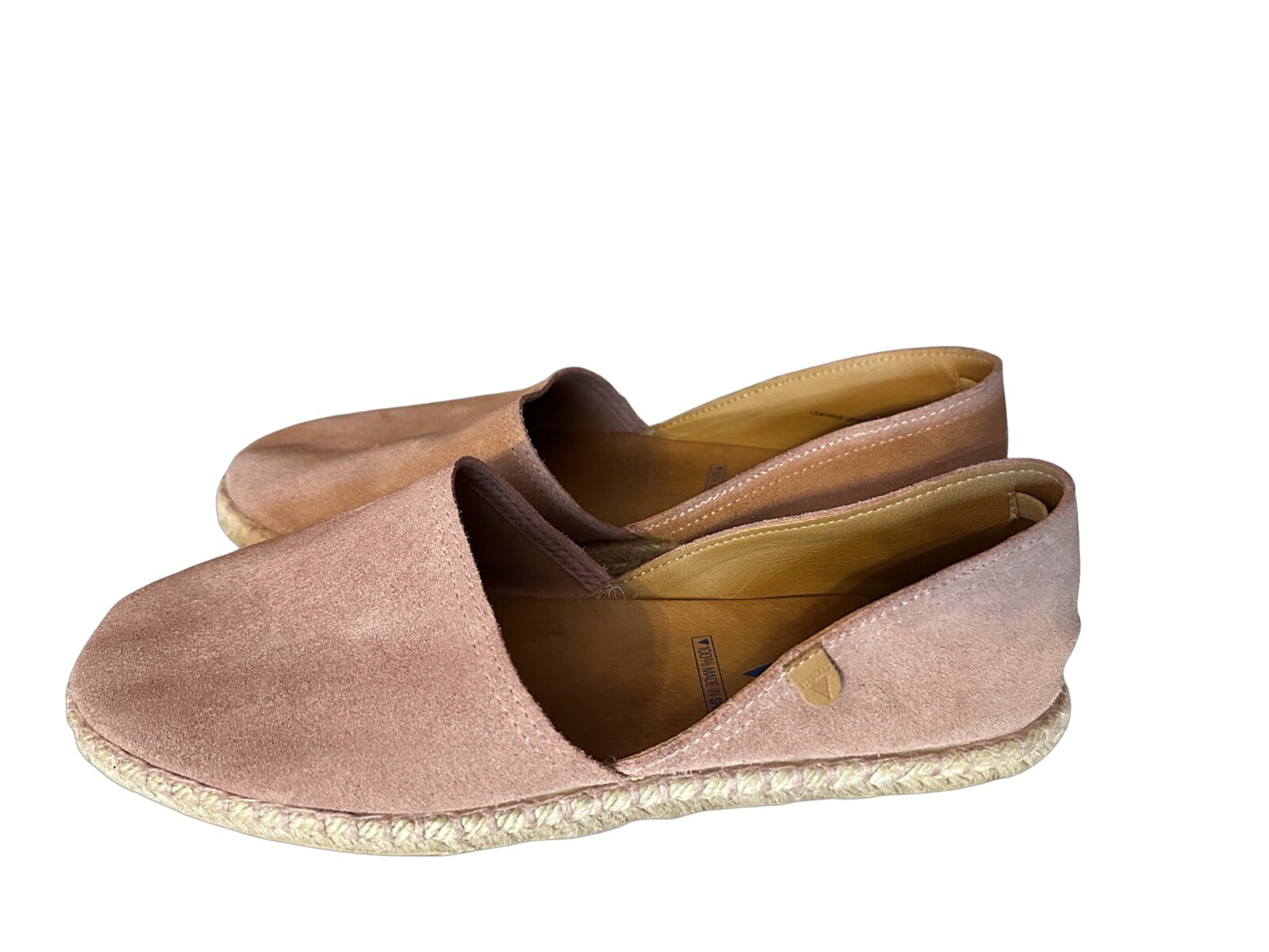 Verbenas Women's Carmen Pink Leather Suede espadrilles Flats Shoes Sz ...