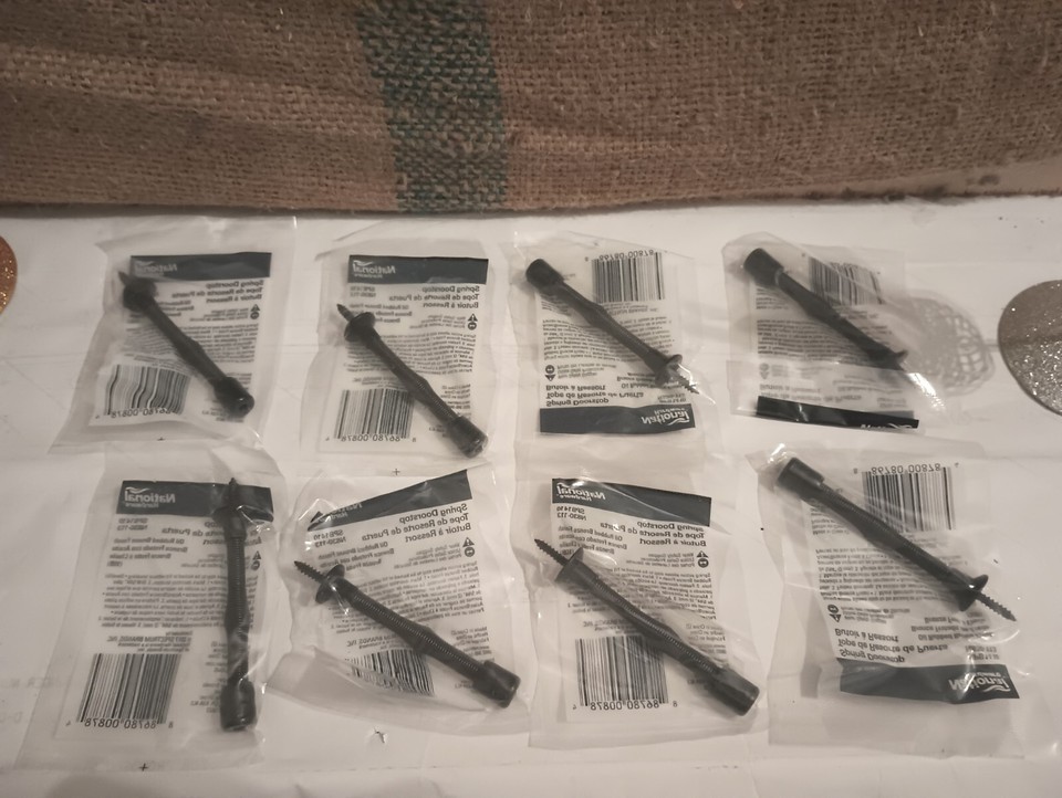 National Hardware 3" Spring Door Stopper Spring Door Stop with Rubber ...