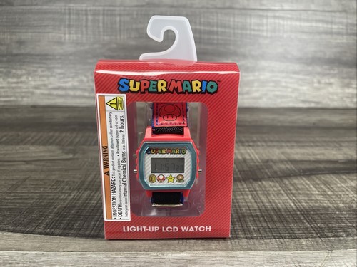 Super Mario Light Up LCD Digital Watch With Alarm & Nylon Strap | eBay