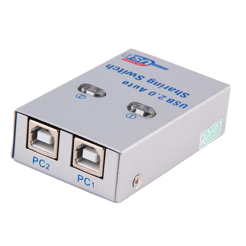 2 Port USB2.0 Auto Sharing Switch HUB For Printer Scanner Keyboard New ...