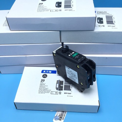 Lot of 10 Circuit Breaker Eaton BRP120AF 20 Amp 1 Pole 120V AFCI Plug ...