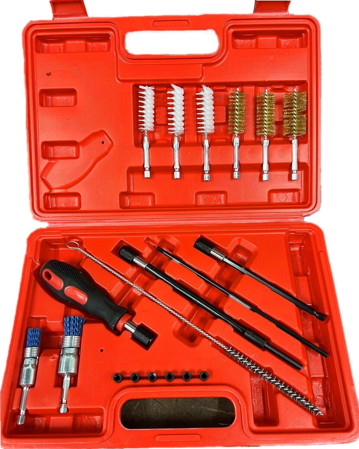 19PCS Diesel Injector Seat Cleaning Brush Tool Engine Injectors Cleaner ...