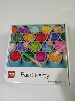 LEGO Paint Party Colorful Bricks 1000 Piece Jigsaw Puzzle 25"x20" NEW ...