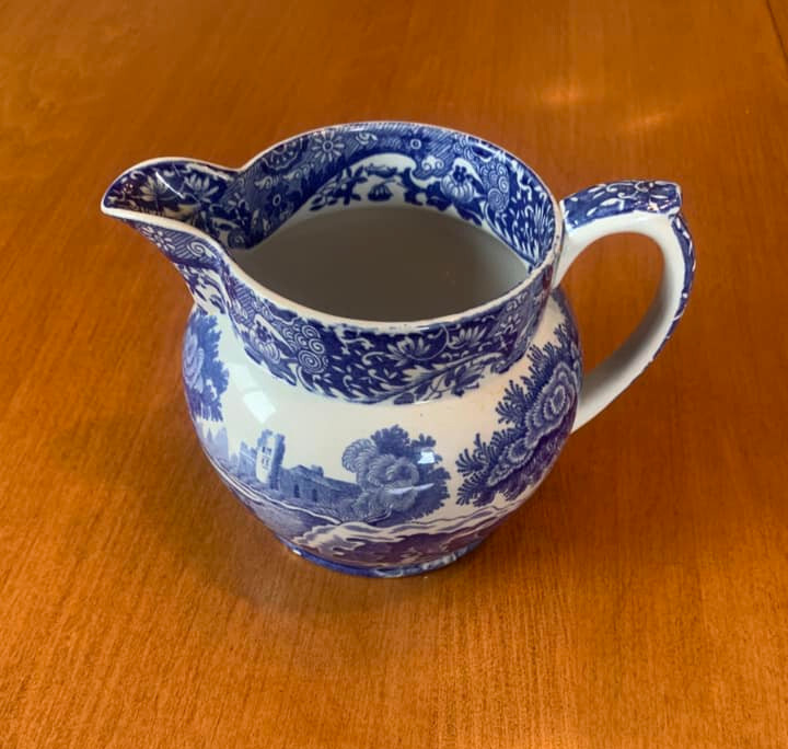 Vintage Copeland Spode's Italian Milk Creamer Jug Blue & White Spode 4 ...