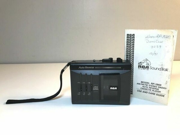 RCA Portable Am/fm Stereo Cassette Tape Player RP Model 1872a for sale ...