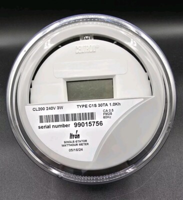 Centron Cl200 240V 3w Itron Single Stator Watthour Meter | eBay