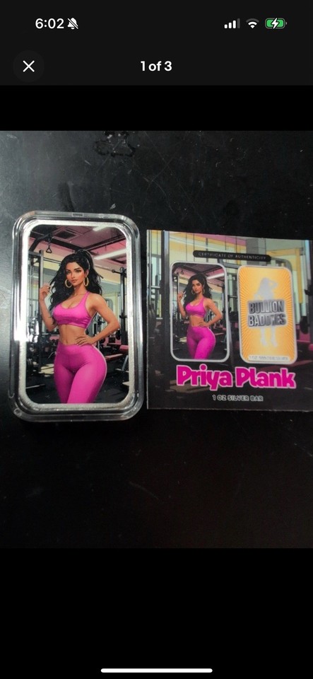 Bullion Baddies Series 6 Bougie- Priya Plank Naughty and Nice-1oz ...