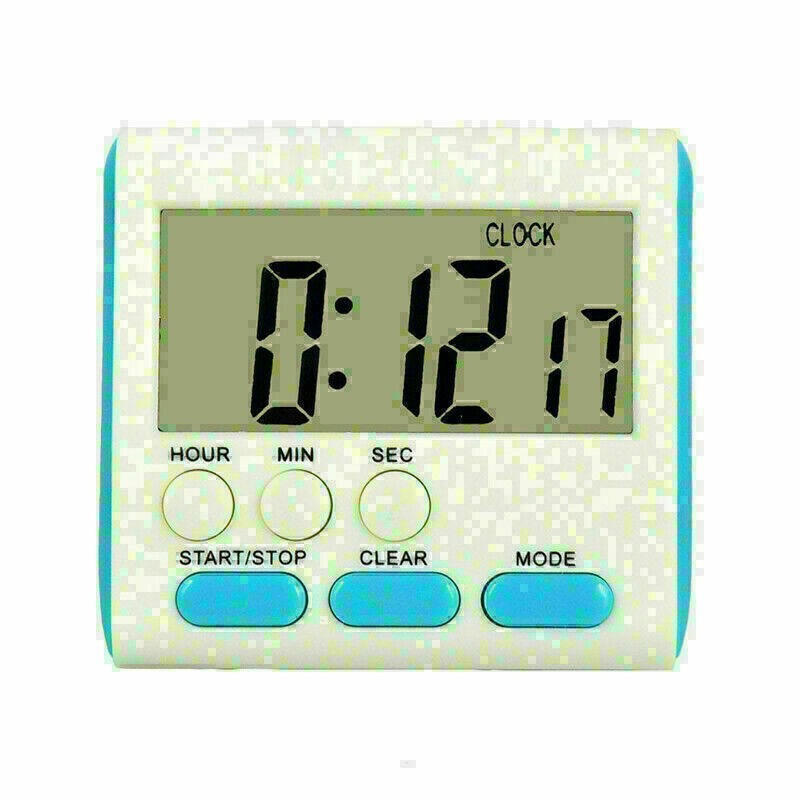 LCD Hour Minute Second Count Up Countdown Digital Kitchen Timer Loud ...