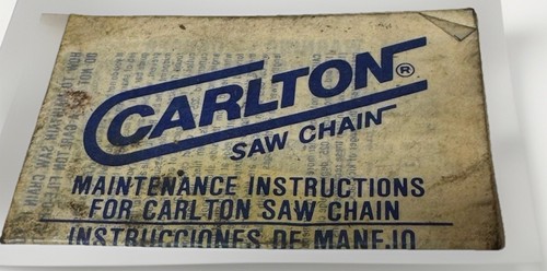 VTG Carlton File-O-Plate Chain Sharpening Guide Manual Original ...