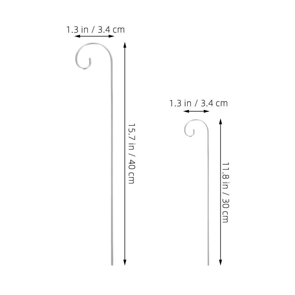 20 Pcs Garden Stake Hangers Mini Shepherds Hook For Outdoor Plant ...
