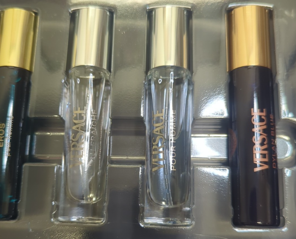 Versace mens cologne 5pc: Dylan Blue, Verace, Eau Fraiche, Eros, Eros ...