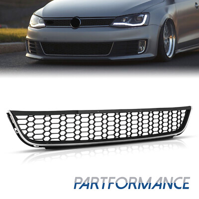 For 2011-2014 VW Jetta MK6 Front Bumper Lower Grille Black w/ Chrome ...