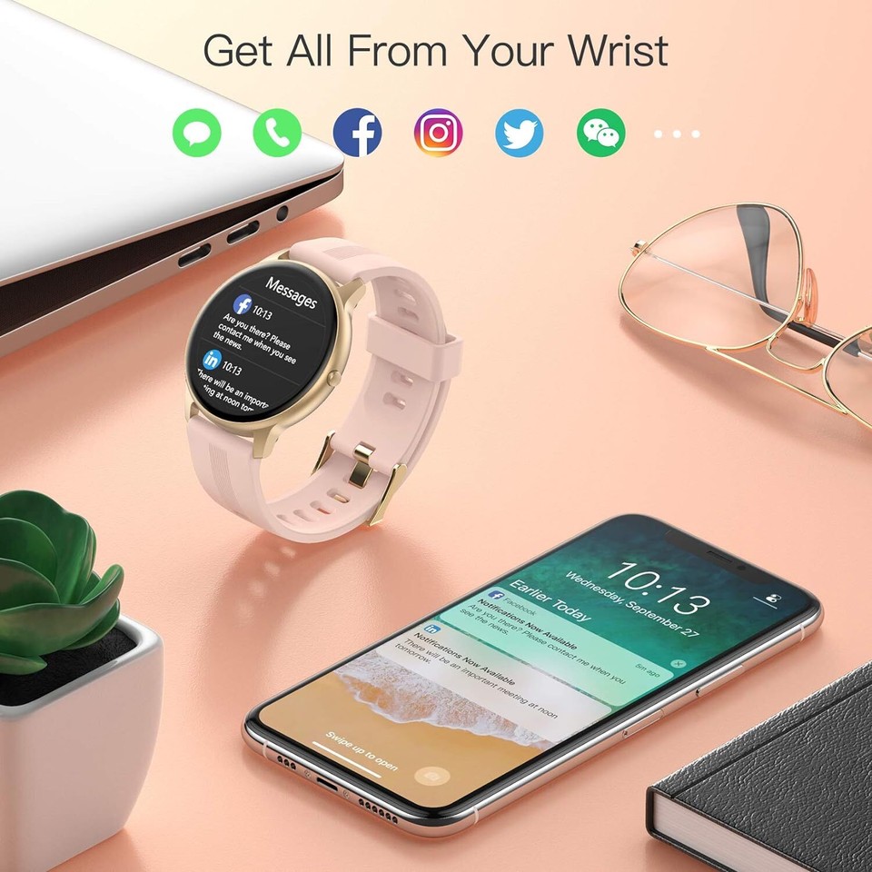 Smartwatch for Men Women Waterproof Fitness Sleep HR for TCL 40 XL | eBay