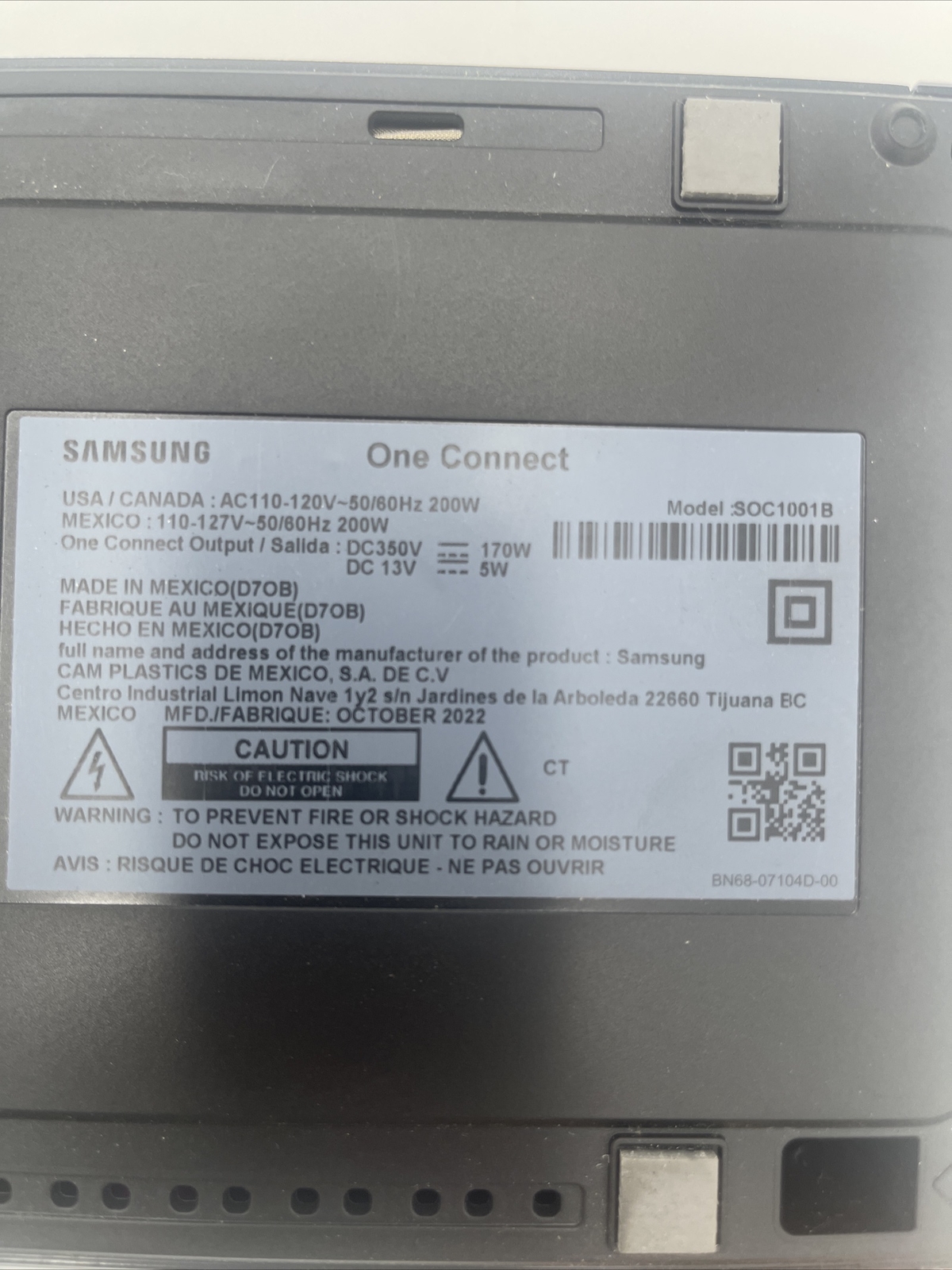 Samsung One Connect Box with Cable (BN96-54413V) for sale online | eBay