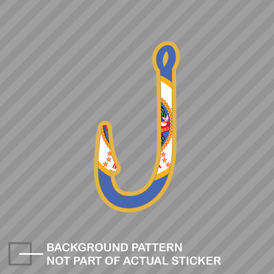 Minnesota Fish Hook Sticker Decal Vinyl flag fishhook angle fishing | eBay