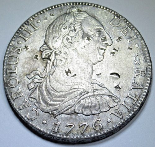 1776 Mexico Silver 8 Reales Genuine 1700s Spanish Dollar US Colonial ...