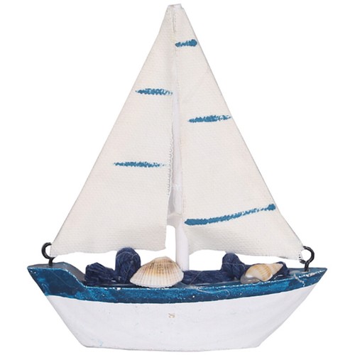 1PC Cute Mini Sailing Boat Model Nautical Home Decor Cloth Sailboat ...