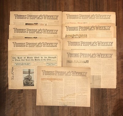 Rare Collection: 10 Vintage Young People's Weekly Newspapers (1908-1914 ...