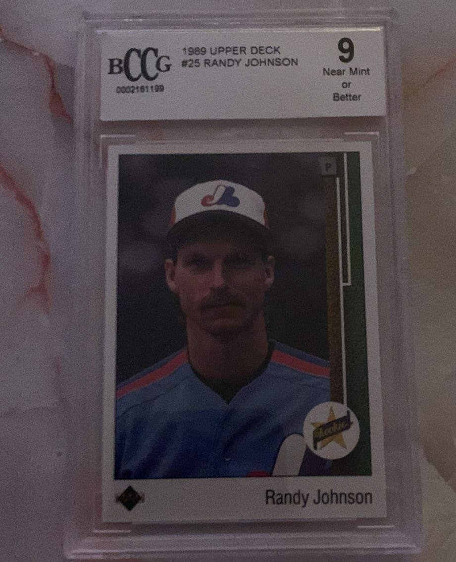 1989 Upper Deck Randy Johnson Montreal Expos #25 Baseball Card Graded 9 ...