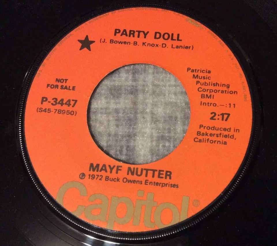 Mayf Nutter 1972 CAPITOL Records 45 RPM Promo-#3447 | eBay