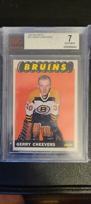 1965 66 Topps #31 Gerry Cheevers Rookie Boston Bruins Hall of Fame BGS ...