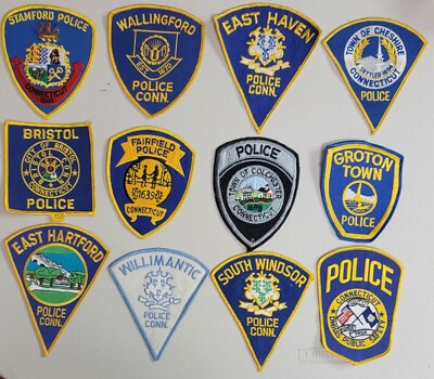 (12) PATCH LOT CONNECTICUT CT POLICE DEPARTMENTS CLOTH PATCHES | eBay