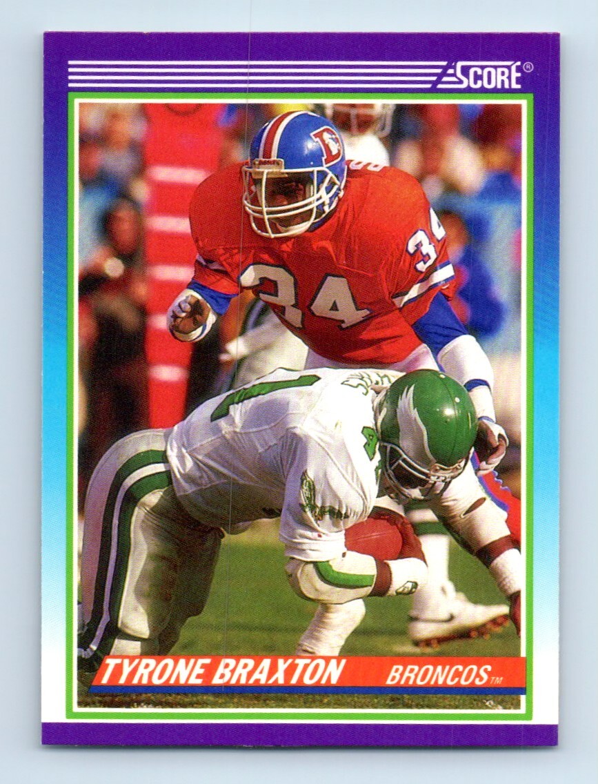 1990 Score Tyrone Braxton Denver Broncos #474 | eBay