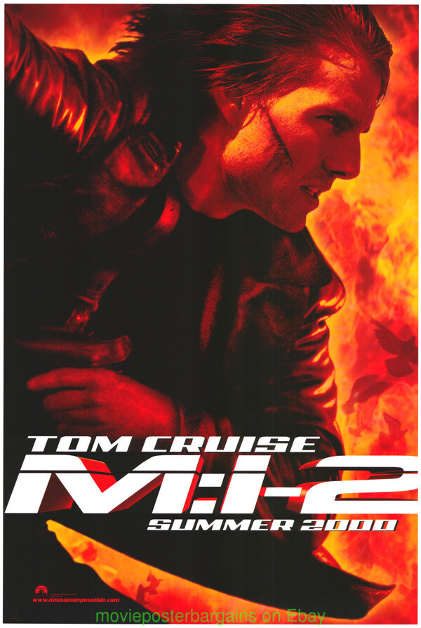 MISSION IMPOSSIBLE II MOVIE POSTER ORIGINAL DS 27x40 MI2 ADVANCE STYL ...