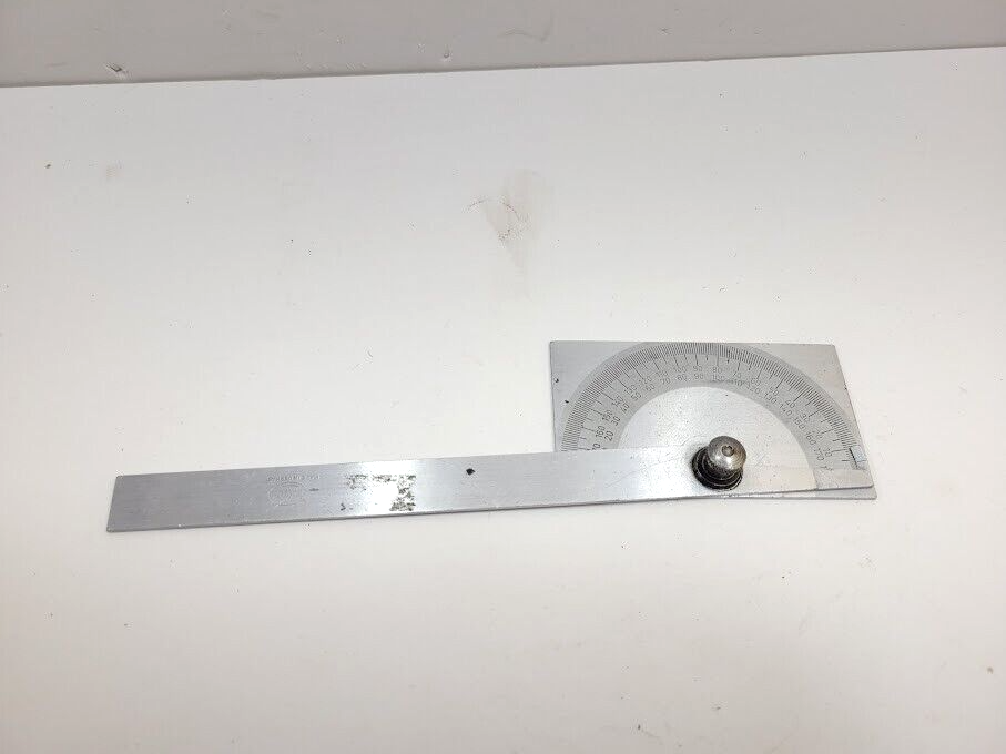 Vintage HELIOS Steel Protractor Satin Chrome Finish 0-180 Germany ...