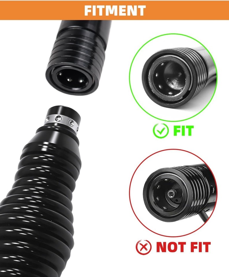 2X LED Spiral Whip Light Spring Base Mount Quick Release Antenna Kit ...