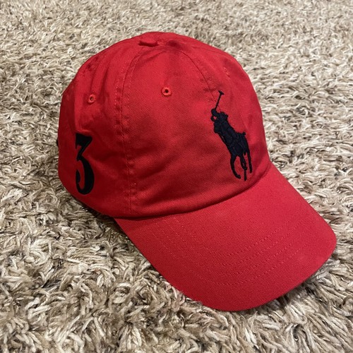 Polo Ralph Lauren Big Pony Number 3 Hat Cap Strap Back Red Navy Blue ...