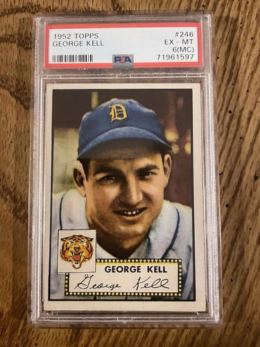 1952 Topps #246 George Kell Graded PSA 6 (MC) Detroit Tigers HOF ...