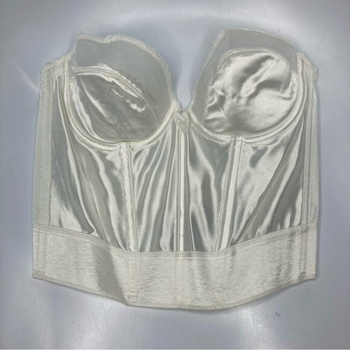 Vintage Victoria’s Secret white satin corset bra size… - Gem