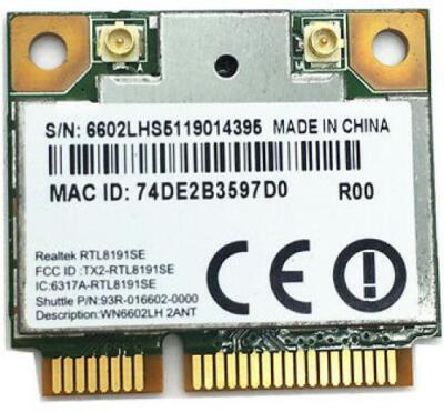 Toshiba Realtek RTL8191SE 802.11bgn 300Mbps Wireless Mini PCI-E Express ...
