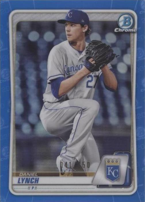 2020 Bowman Draft - Chrome Daniel Lynch #BD-75 Blue Refractor /150 (RC) for sale online | eBay