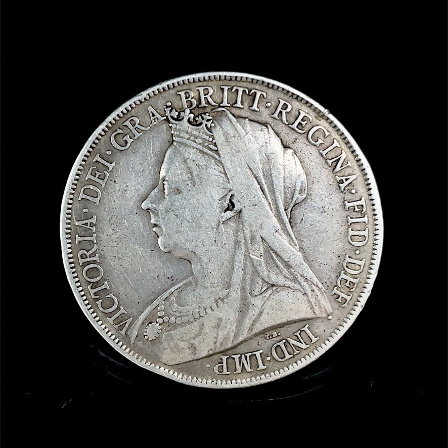 Great Britain 1899 LXII .925 Silver Crown Queen VICTORIA XF Coin KM#783 ...