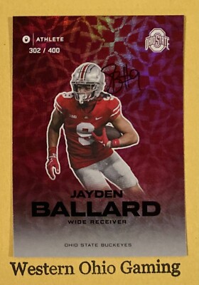 2023 ONIT Athlete Ohio State Buckeyes Jayden Ballard #184 Autograph ...