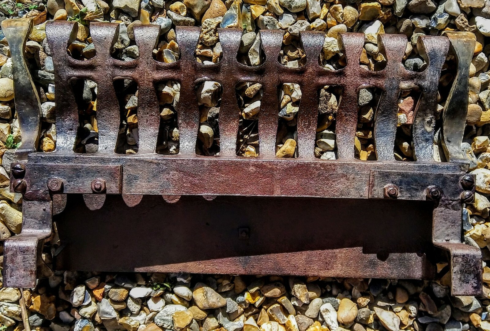 VINTAGE ORIGINAL FIRE FRET FRONT GRILL FIREPLACE 9" x15.5" fire side ...