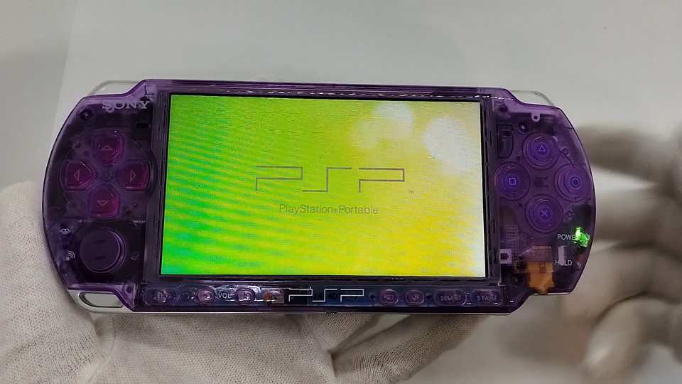Sony PSP-3000 Playstation Portable Handheld Console Clear Purple Shell ...